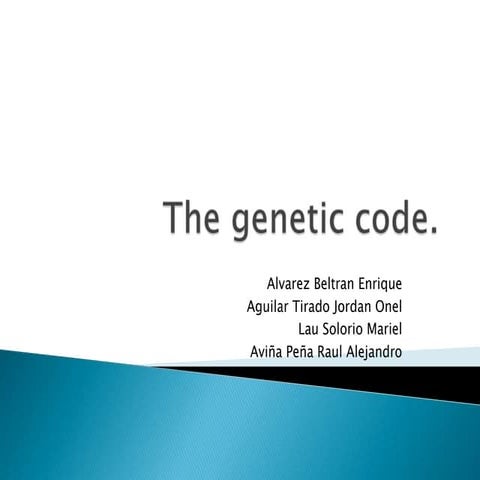 The Genetic Code | PPTX