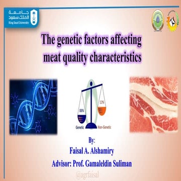 The genetic factors affecting meat quality characteristics | PDF