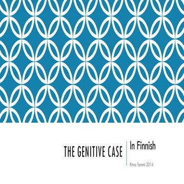 The genitive | PDF