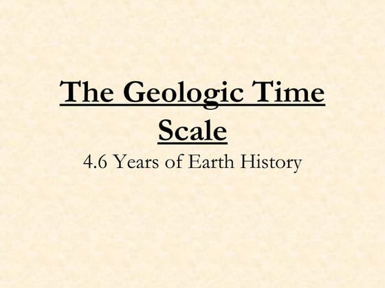 The geological time scale | PPT