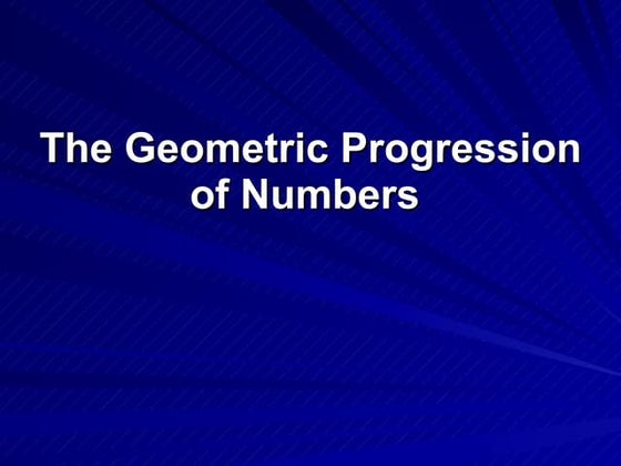Arithmetic progression | PPT