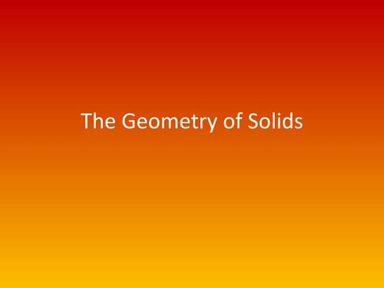 Solid mensuration lecture #1 | PPTX