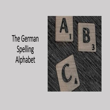 The German spelling alphabet | PPTX