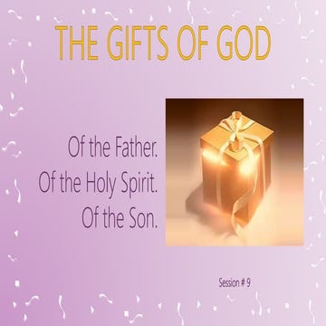 The gifts of god | PPTX