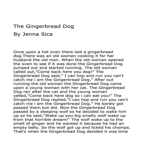 The gingerbread dog | DOC