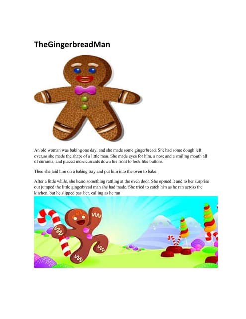 Gingerbread man story | PPTX