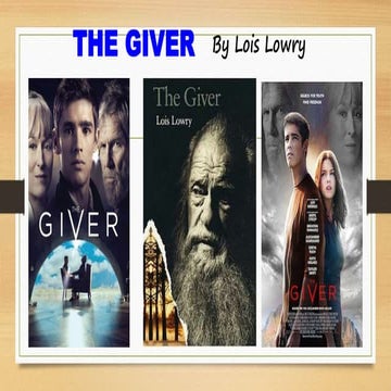 LITERARY WORK THE GIVER BY LOIS LOWRY.pptx