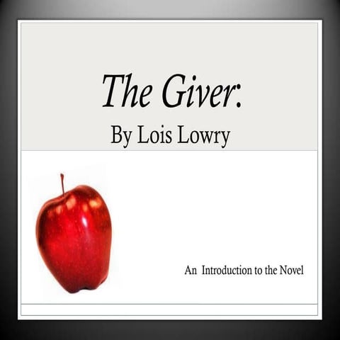 The Giver Background Info | PDF