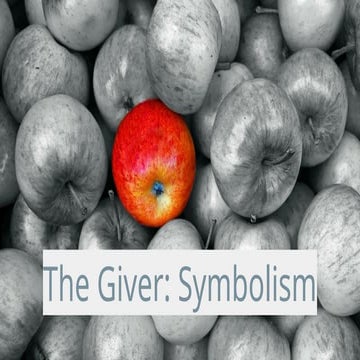 The Giver by Louis Lowry Symbolism Slides | PPTX