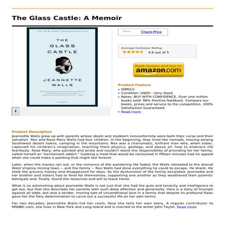 The glass castle a memoir | PDF