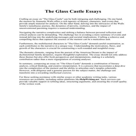 The Glass Castle Essays.pdf