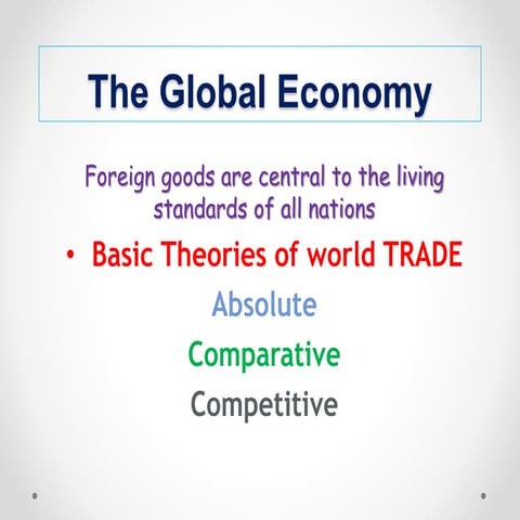 The global economy | PPTX