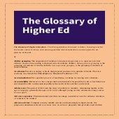 The Glossary of Higher Education | PDF
