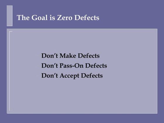 Zero defects - technique | PPT