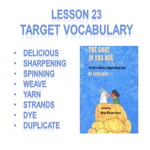The Goat in the Rug - Lesson 23 | PPT