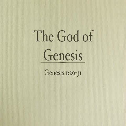 The God of Genesis | PDF