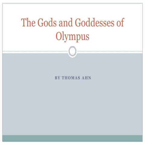 The gods and goddesses of olympus | PPTX