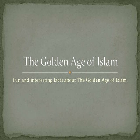 The golden age of islam slides josh ingle | PPT