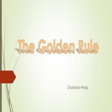 The golden rule | PPTX