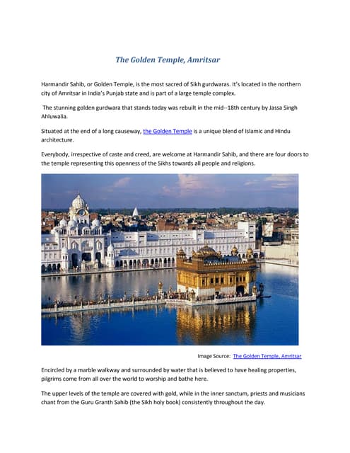 Golden temple | PPTX