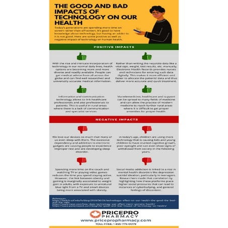 The Good and Bad Impacts of Technology on Our Health | PDF