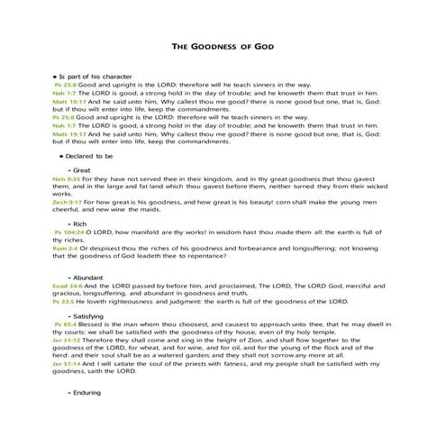 The goodness of God | DOCX