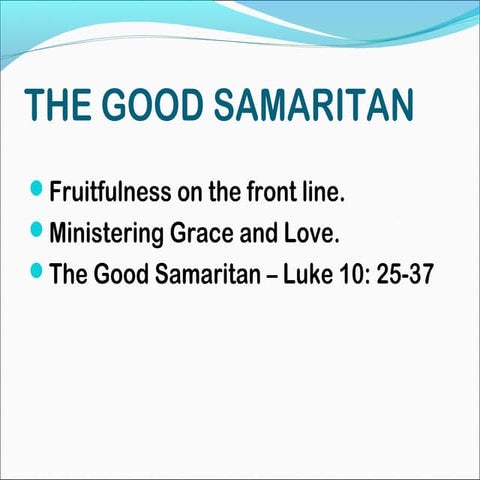 The good samaritan | PPT