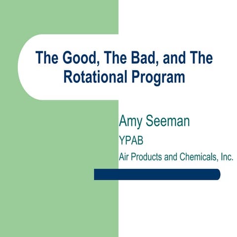 The good, the bad, and the rotational program | PDF