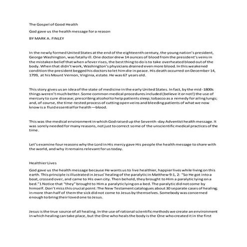 26OCT2024 - Health Talk: Adventist Health Message by Dr Dicky Ng | PPT