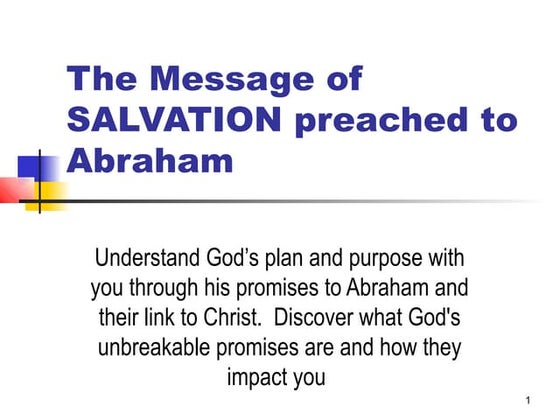 PATRIARCHS our Model of Faith Abraham.pptx