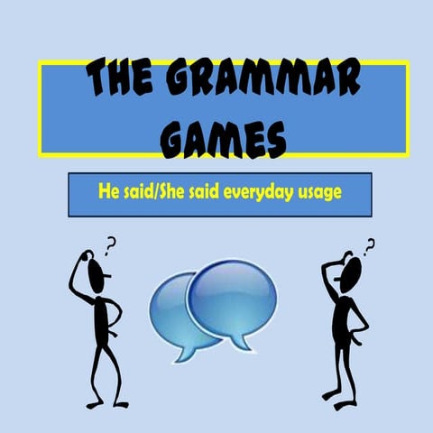 The grammar games | PPTX