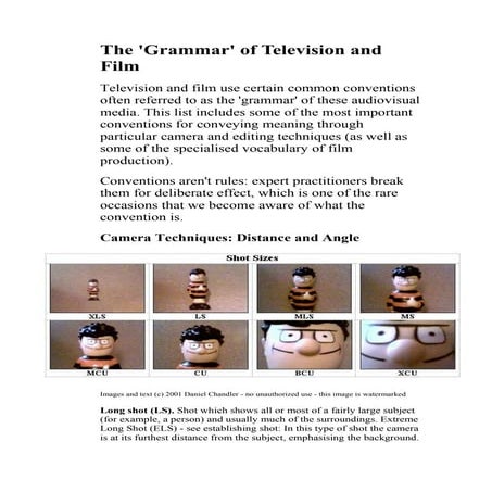 The grammar of movies | DOCX | Photography | Arts and Crafts
