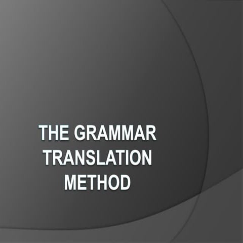 The grammar translation method | PPT