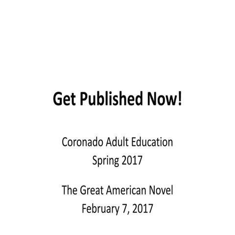 The Great American Novel | PPT