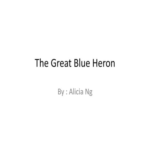 The great blue heron | PPTX