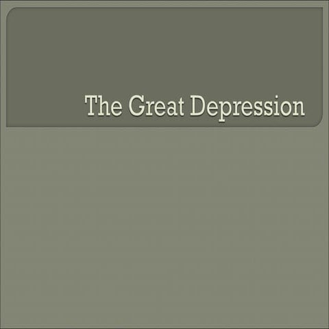 The great depression | PPT