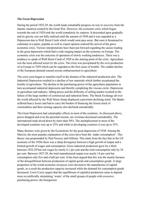 The great depression | PPT