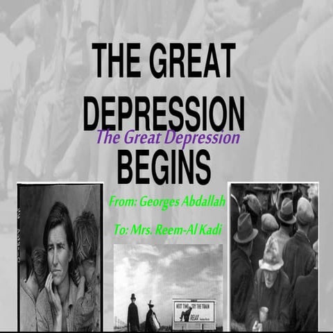 the great depression in America | PPTX