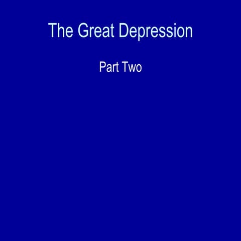 The great depression powerpoint | PPT