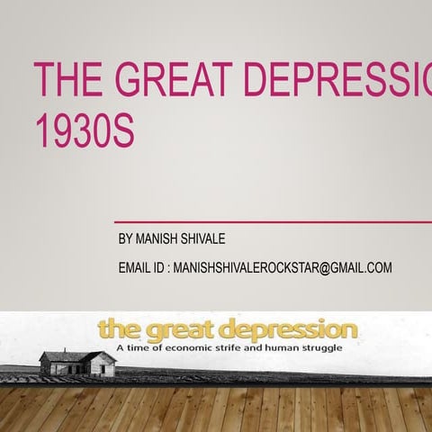 The great depression 1930s | PPTX
