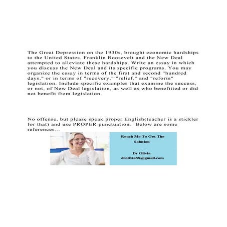 The Great Depression on the 1930s, brought economic hardsh.docx