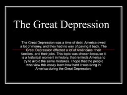 Causes Of Great Depression | PPT