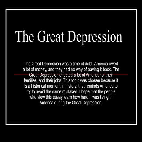 The Great Depression Power Point | PPT