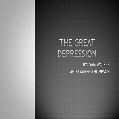 The Great Depression | PPT