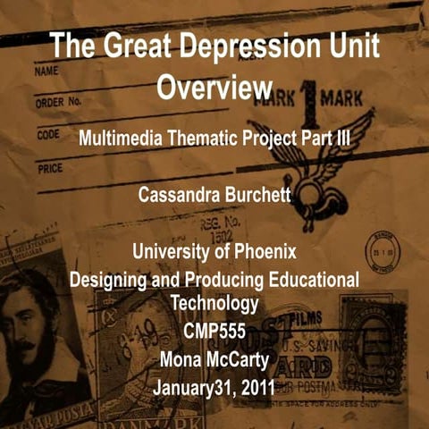 The+great+depression+unit+overview | PPTX | Educational Assessment ...