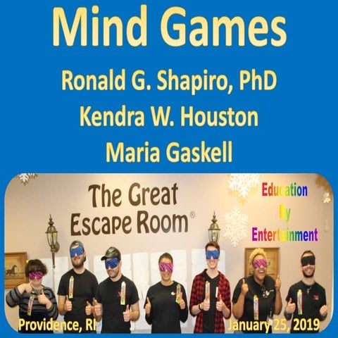 Mind Games at The Great Escape Room in Providence RI on January 25 ...