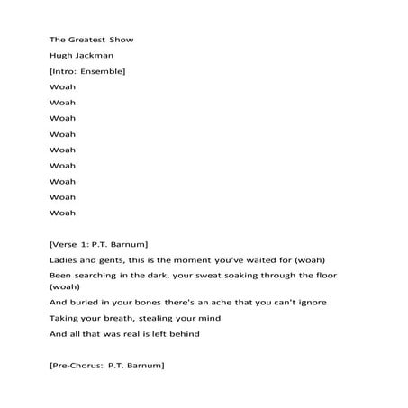 The greatest show | DOCX