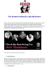 The Evolution of Swing: From Dance Halls to Modern Revival.pptx | Jazz ...