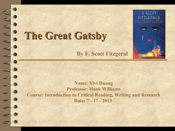 The Great Gatsby Notes | PPTX