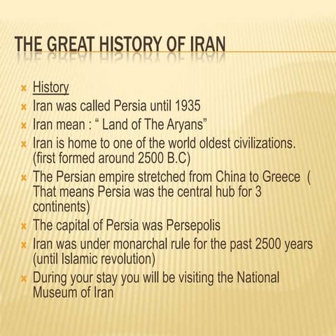 The great history of iran | PPTX